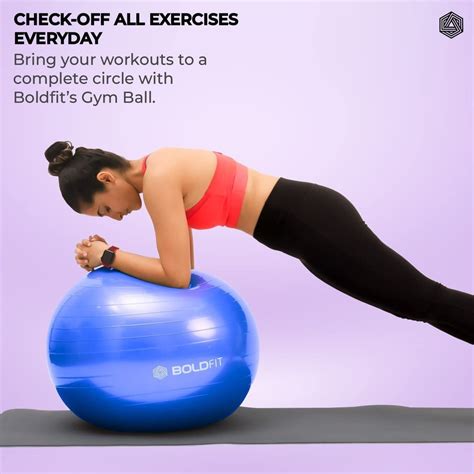 Boldfit Gym Ball For Exercise Anti Burst Exercise Ball With Foot Pump