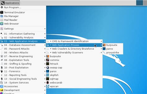 important tools in kali linux web penetration testing with kali linux