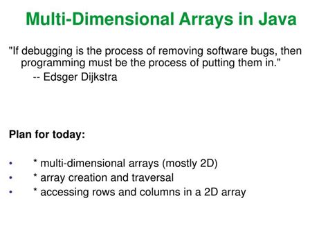 ppt multi dimensional arrays in java powerpoint