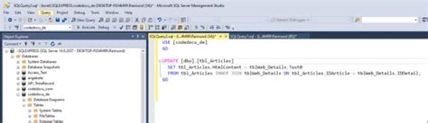 sql codedocu de