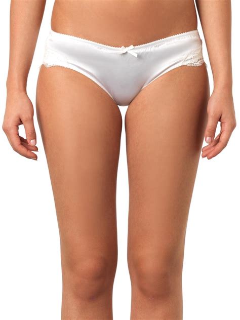Dolce And Gabbana Stretch Satin And Lace Briefs In White Lyst