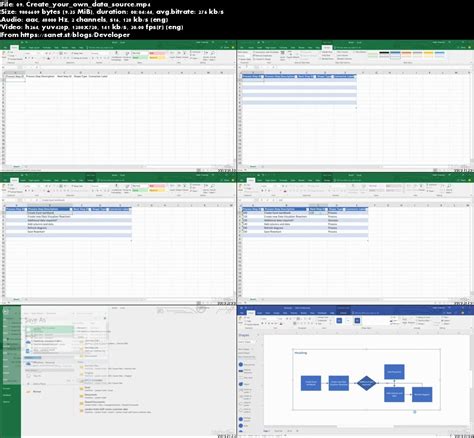 download excel and visio generating diagrams