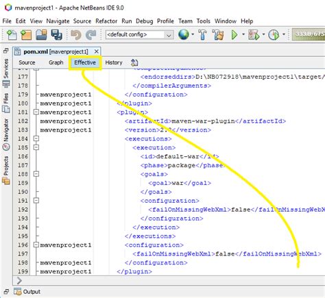 maven ui to access edit pom xml properties of java projects stack