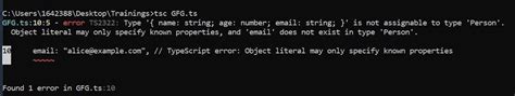 typescript object type excess property checks geeksforgeeks