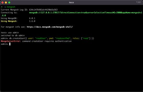 enable authentication and authorization on mongodb