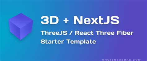 react three fiber and nextjs starter template dev community