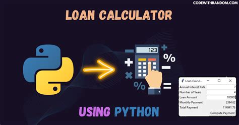 create a loan calculator using python