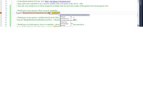 referenceerror x is not defined mvc partial view and