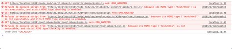 [angularjs ionic] refused to execute script because its mime type