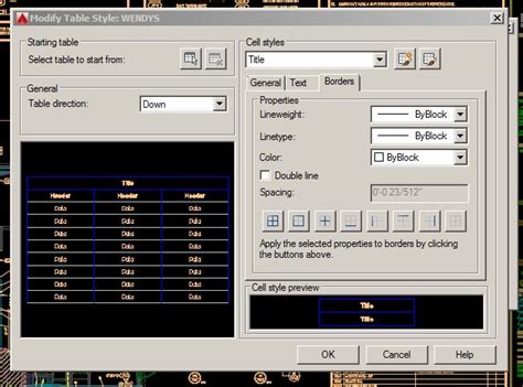 solved table cell grid color autodesk community