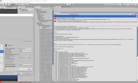 unity3d android resource linking failed unity error unexpected