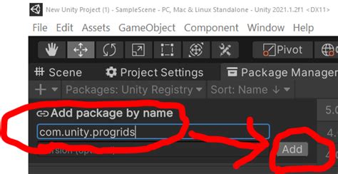 unity3d unity 3d s package manager is not showing progrids module