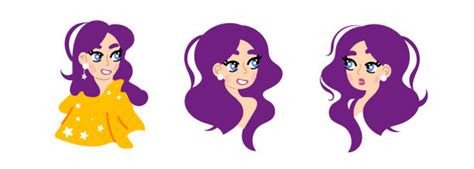 40 Girl Purple Hair Illustrations Royalty Free Vector Graphics And Clip