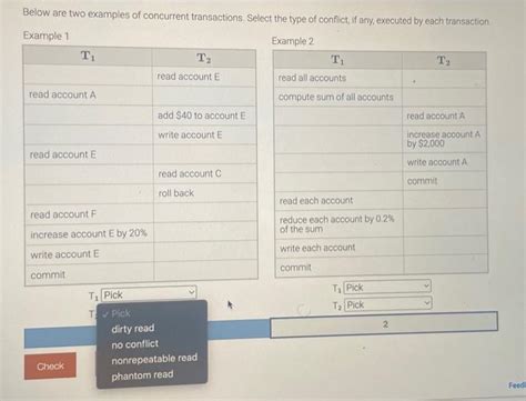Below Are Two Examples Of Concurrent Transactions