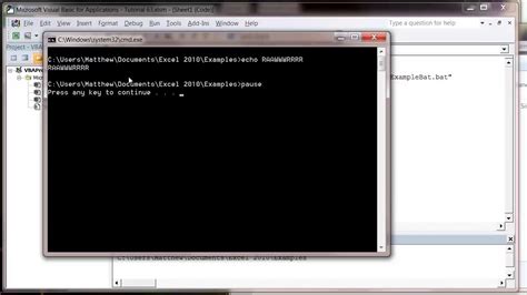 excel 2010 vba tutorial 63 using shell command to open a