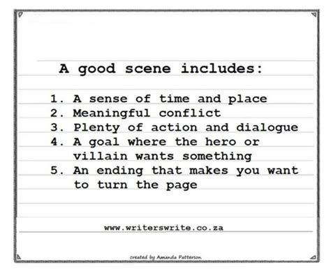 The 5 Elements Of A Good Scene Writers Write