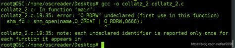 linux下提示 prot write 、 map shared 、 o rdrw undeclard first use in this