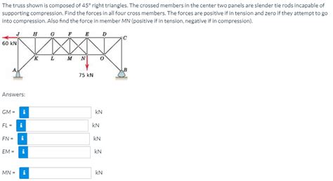 [solved] Determine The Force In Member Cg The Force Is Positive If