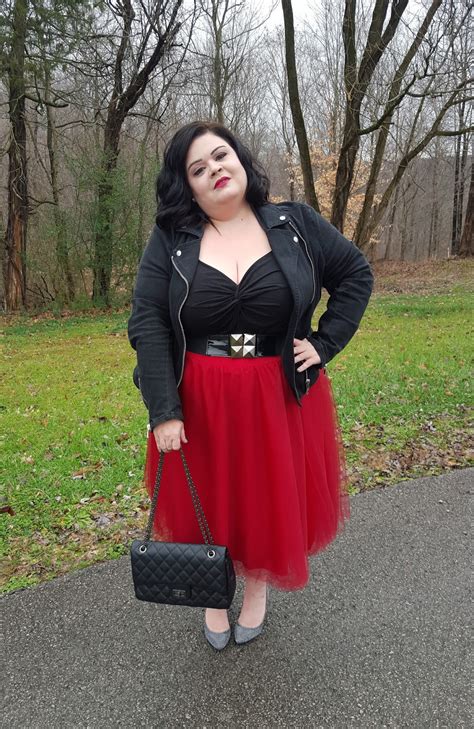 Thestylesupreme Plus Size Ootd Charlotte Russe Red Tulle Skirt