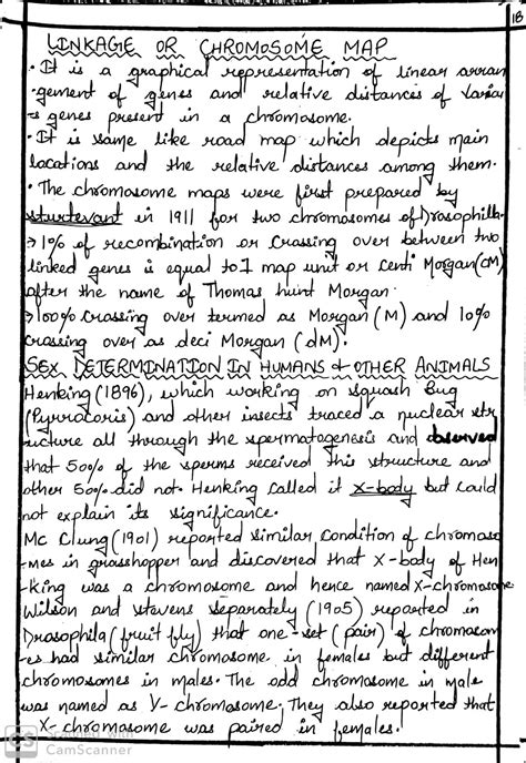 principle of inheritance and variation handwritten notes for 12th biology