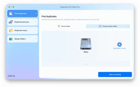 find and remove duplicates from external disk nektony