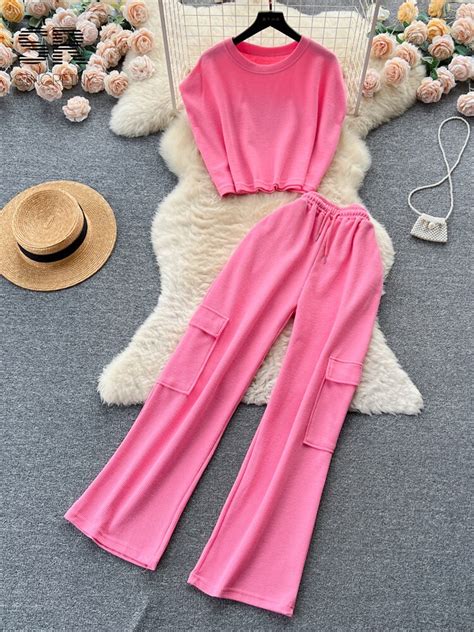 Singreiny Knit Two Piece Sets Women Sleeveless O Neck Loose Top Elastic