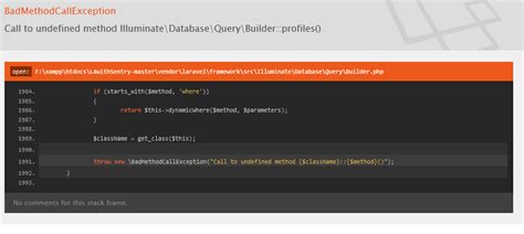 php sentry 2 facebook oauth on laravel says call to undefined method