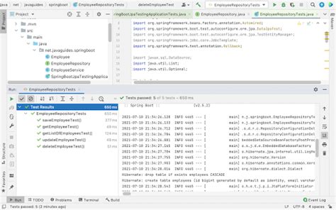 crud junit tests for spring data jpa testing repository