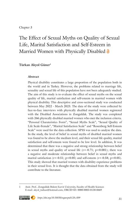 Pdf The Effect Of Sexual Myths On Quality Of Sexual Life Marital