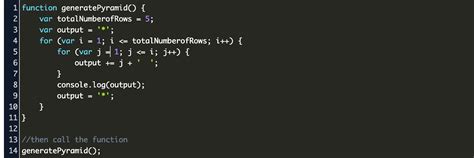 program to print pyramid in javascript code example