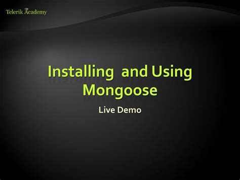 ppt mongodb and mongoose powerpoint presentation free download id