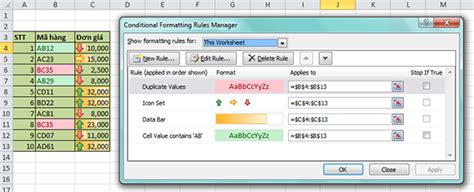 cách dùng conditional formatting trong excel 2010 conditional