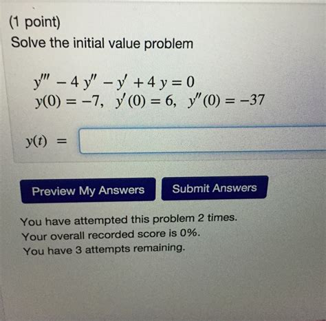 solved solve the initial value problem y 4y y 4y