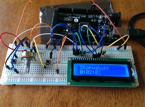 arduino 1602 lcd stopwatch project nebulous thinking