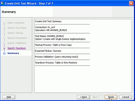performing a unit test of your pl sql in oracle sql developer 2 1