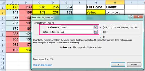 count color filled cells in excel counting or summing
