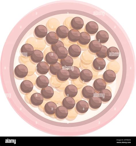 Muesli Breakfast Icon Cartoon Vector Cereal Bowl Milk Corn Stock