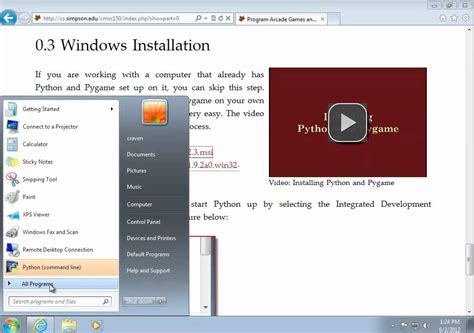 install python and pygame youtube
