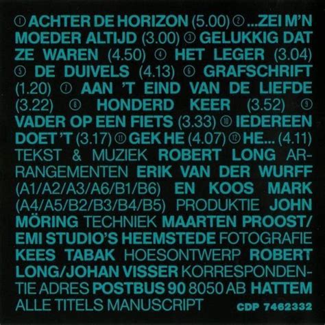 Achter De Horizon Robert Long Cd Album Muziek Bol