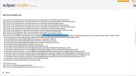 java an error occurred while installing eclipse stack overflow