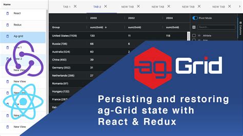 persisting and restoring ag grid state with react and redux