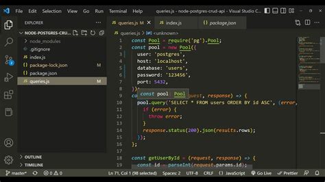 build a node js express crud rest api using postgresql database in