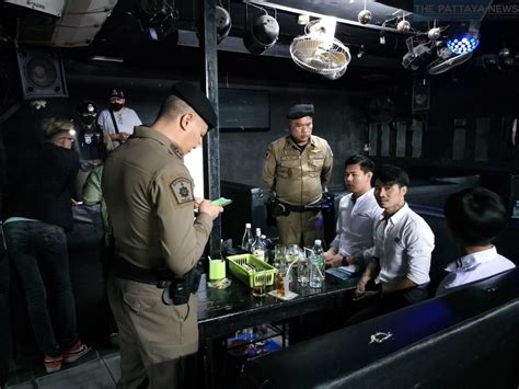Pattaya Police Bust Unlicensed Karaoke Shop Arrest Several Illegal