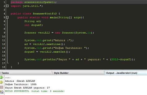 ders 15 java da scanner sınıfı emrah arslan
