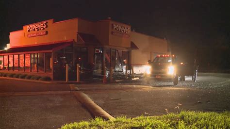 Car Goes Into Norfolk Popeyes