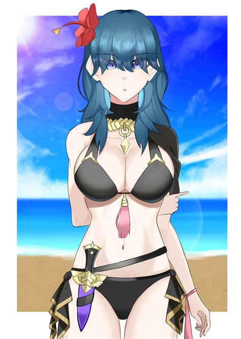 Rule 34 Alternate Costume Bikini Black Bikini Black Swimsuit Breasts