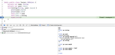 ios why sending nil as parameters from objc c to swift class