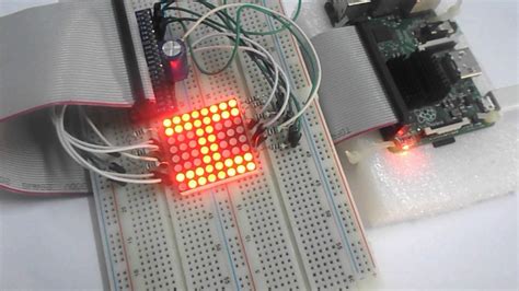scrolling text display on 8x8 led matrix using raspberry pi youtube