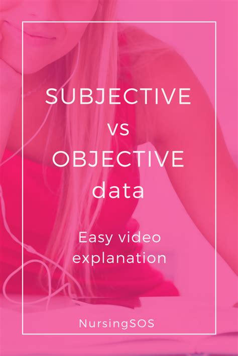 Subjective Vs Objective Data Easy Video Explanation Nursing School