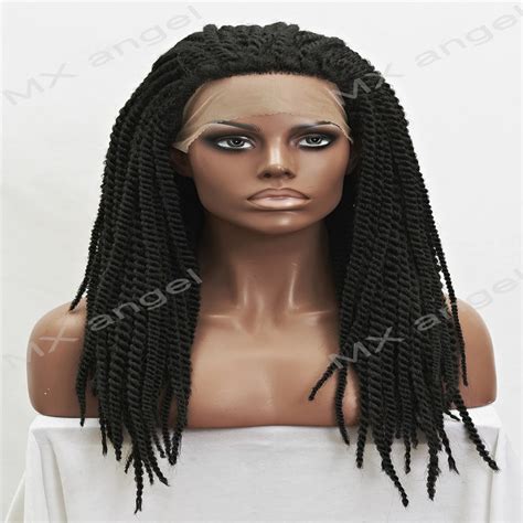 Beautiful Synthetic Heat Resistant Micro Braided Wigs African American